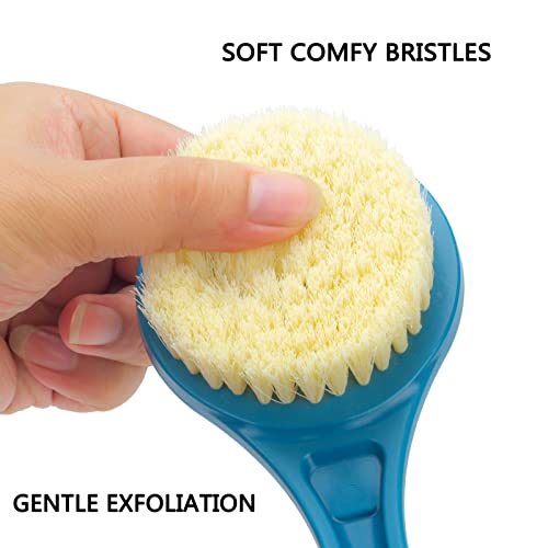 Arswin Back Scrubber for Shower with Soft Bristles, Long Handle Shower Brush Improve Skin's Health,Bath Body Brush for Men Women Elderly,Body Exfoliator for Wet or Dry Brushing