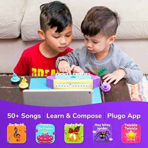 Plugo Tunes by PlayShifu - Piano Learning Kit | Musical STEAM Toy for Ages 4-10 - Music Instruments Gift for Boys & Girls (Works with iPads, iPhones, Samsung tabs/Phones, Kindle Fire)