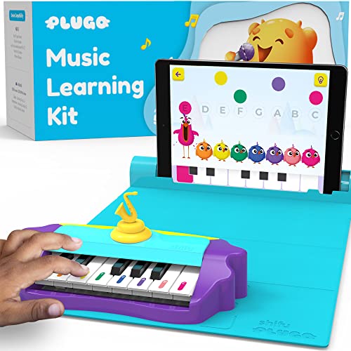 Plugo Tunes by PlayShifu - Piano Learning Kit | Musical STEAM Toy for Ages 4-10 - Music Instruments Gift for Boys & Girls (Works with iPads, iPhones, Samsung tabs/Phones, Kindle Fire)