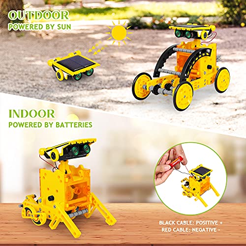 GaHoo 13-in-1 STEM Solar Robot Toys Kit for Kids, DIY Building Science Learning Educational Experiment Kit, Engineering Science Kits Birthday Gift for Age 8 9 10 11 12 Years Old Boys Girls Teens