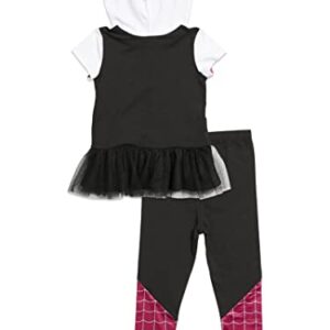 Marvel Spider-Man Spider-Gwen Ghost Spider Little Girls Cosplay T-Shirt and Leggings 7-8