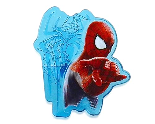 Spiderman Web-Slinger Rings, 12 Pack Cupcake Toppers, Two Designs, Party Favors.