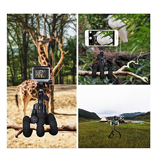 Phone Mini Tripod, Ruittos Premium Flexible Mobile Phone Tripod Stand Compatible with iPhone Samsung Go Pro, Small Digital Camera,