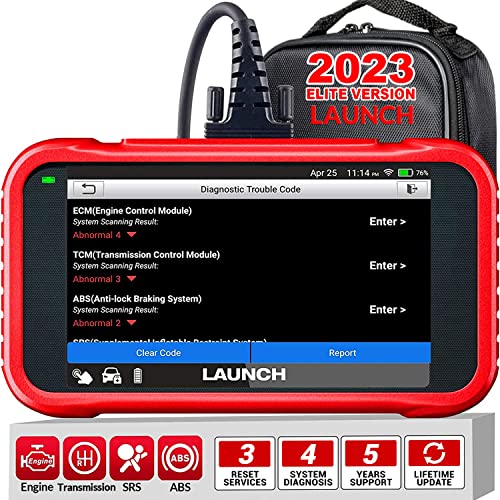 2023 LAUNCH OBD2 Scanner CRP123E Elite Code Reader for ABS SRS Engine Transmission Car Diagnostic Tool with Oil Reset, SAS Reset, Throttle Adaptation, One-Click Lifetime Update, Upgrade of CRP123