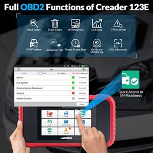 2023 LAUNCH OBD2 Scanner CRP123E Elite Code Reader for ABS SRS Engine Transmission Car Diagnostic Tool with Oil Reset, SAS Reset, Throttle Adaptation, One-Click Lifetime Update, Upgrade of CRP123