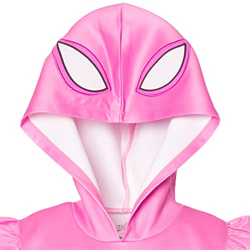 Marvel Spider-Man Spider-Gwen Ghost Spider Big Girls Mesh Cosplay Tulle Dress Pink 10-12