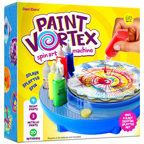 Spin Art Machine Kit - Paint Spiral Station Center - Kids Arts & Crafts Toys for Girls & Boys of All Ages - Cool Girl Gifts - Motorized Spinner Craft Workstation - Kid Gift Ideas