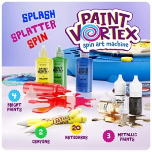 Spin Art Machine Kit - Paint Spiral Station Center - Kids Arts & Crafts Toys for Girls & Boys of All Ages - Cool Girl Gifts - Motorized Spinner Craft Workstation - Kid Gift Ideas