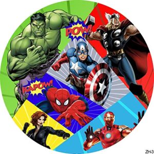 Generic MARVEL Spiderman Iron Man Hulk Banner Round Backgrounds Cloth Party Circle Backdrop for Kids Birthday Party Decoration Covers MARVEL/Spray Painted/Sichuan/Polyester & Thin vinyl/photo backgrou