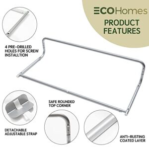 ECOHomes Mattress Retainer Bar for Foot of Beds for Home, RV | Non Slip Gaskets Metal Bar Holder for Bottom of Bed Frames & Adjustable Beds - Guard Rail Stops Mattress from Sliding, Moving & Slipping