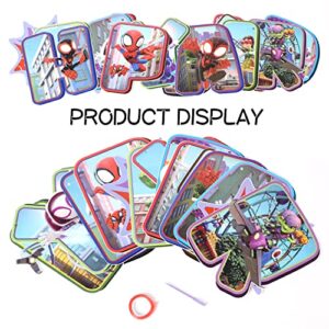 Cute Cartoon Birthday Banner Party Supplies Superhero Theme Happy Birthday Banners for Boys Girls Kids Teens Adults Birthday Party Decorations