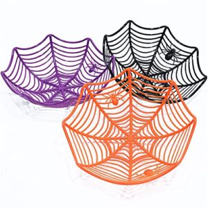 ygqzm halloween party plates spider web candy basket spiderweb halloween party decor kitchen supplies biscuit fruits plates (color : e, size : 22 * 7.8cm)