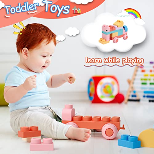 Soft Building Block Sets for Kids Aged 18 months to 6 years old.Top STEM Building Blocks for preschool.Large Construction Block Toys for Toddler to Improve Imagination、Creativity、Hands-on Ability