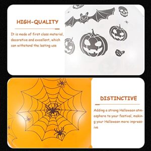 jojofuny 600 pcs Decorations Halloween Happy Balloons Pumpkin Gray Black Punch Orange Web Decoration Party Unique Balloon for Random Spider Ghost Style Supplies Festival Decor Pretty Latex