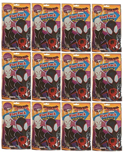 Bendon Publishing Spider-Man Grab and Go Play Pack 12ct | Birthday Party Favors | Party Supplies Decorations