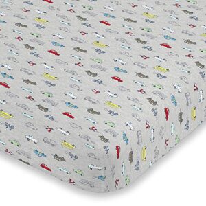 carter's busy cars and bikes super soft fitted crib sheet