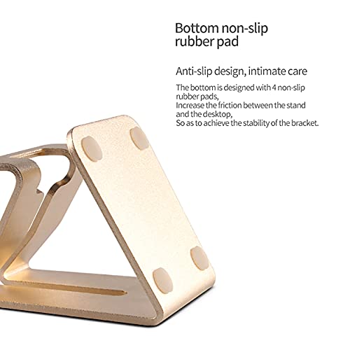 SALEX Pink Desk Phone Stand. Rose Gold Desk Cell Phone Holder for Office, Home, Bed. Cute Desk iPhone Holder. Handable Desktop Tablet Holder Stand. Metal Desktop Stand for Small Tablets, iPad Mini.