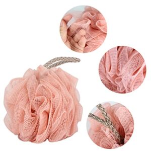 Fu Store Bath Sponges Shower Loofahs 50g Mesh Balls Sponge 4 Solid Colors for Body Wash Bathroom Men Women - 4 Pack Scrubber Cleaning Loofah Bathing Accessories