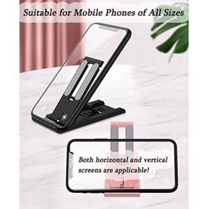 Phone Stand for Desk, Home, Office, Adjustable Foldable Phone Holder Compatible with iPhone 14/13/12/11/Xs/Xr Series, iPad, Samsung, Google and Other Smartphones - Pink