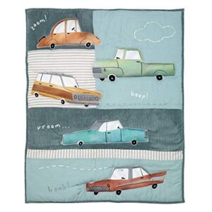 Lambs & Ivy Baby Car Tunes 4-Piece Nursery Crib Bedding Set - Blue