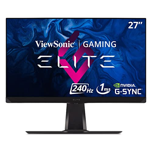 ViewSonic ELITE XG271QG 27 Inch 1440p 1ms 240Hz IPS Gaming Monitor with GSYNC, NVIDIA Reflex, DisplayHDR 400, RGB Lighting, and Advanced Ergonomics for Esports