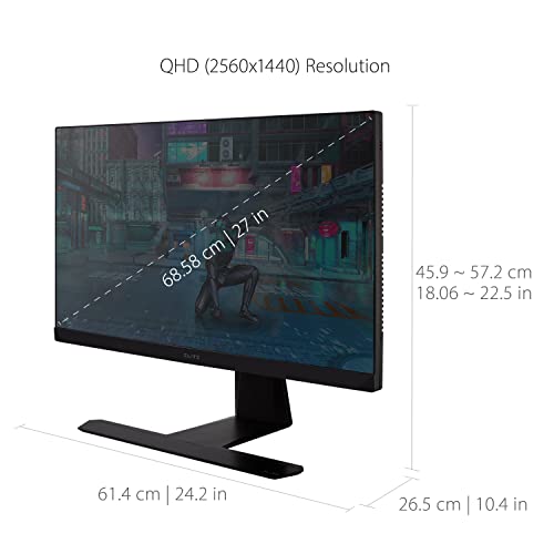 ViewSonic ELITE XG271QG 27 Inch 1440p 1ms 240Hz IPS Gaming Monitor with GSYNC, NVIDIA Reflex, DisplayHDR 400, RGB Lighting, and Advanced Ergonomics for Esports