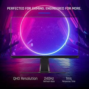 ViewSonic ELITE XG271QG 27 Inch 1440p 1ms 240Hz IPS Gaming Monitor with GSYNC, NVIDIA Reflex, DisplayHDR 400, RGB Lighting, and Advanced Ergonomics for Esports