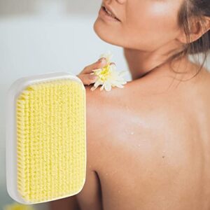 wowomoker WOWOMOKER Back Exfoliating Bath Wash Pad, Back Scrubber for Shower, Back Shower Brush Friendly with Inflexible Arms, Deep Clean to Relax Your Body, Back Scrubber for Elderly White (70187)