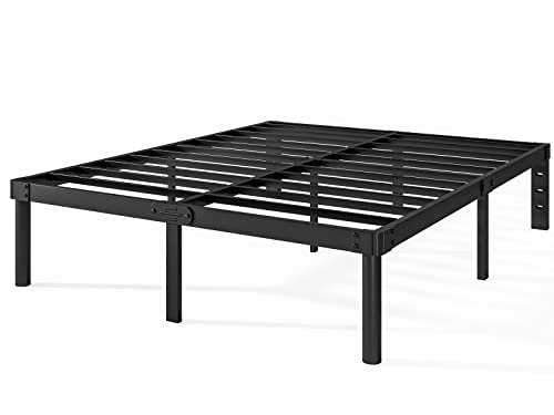 RLDVAY Queen-Bed-Frame, 12 Inch Metal-Bed-Frame-Queen, Heavy Duty Platform Bed Frame Queen Size, No Box Spring Needed, Easy Assembly, Noise-Free, Black