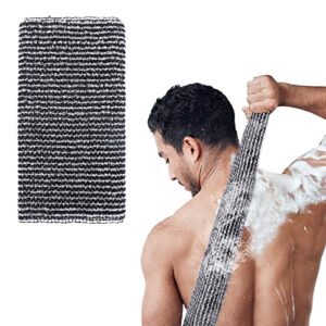 sibba 1 piece exfoliating body scrubber shower wash black cloths loofah net back bath exfoliator washer towel skin care tool scrub face washcloths men women