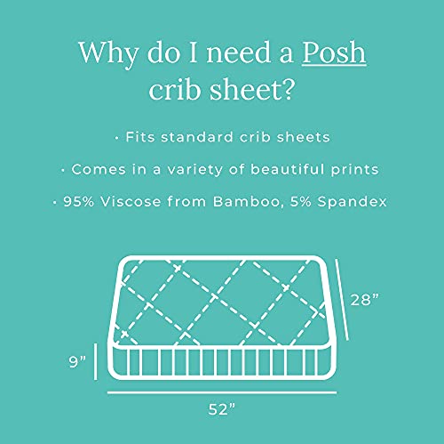 Posh Peanut Fitted Crib Sheet, Soft Viscose from Bamboo Fabric, Standard Crib and Toddler Mattresses 52" by 28" (Construction Cars)