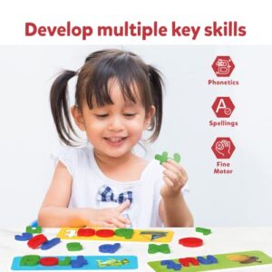 Skillmatics Ready to Spell - Educational Toy for Preschoolers, Stage-Based Learning to Improve Vocabulary & Spelling, Gifts for Ages 4 to 7