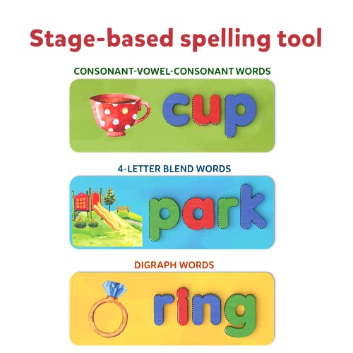 Skillmatics Ready to Spell - Educational Toy for Preschoolers, Stage-Based Learning to Improve Vocabulary & Spelling, Gifts for Ages 4 to 7