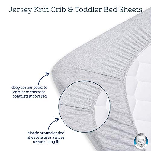 Gerber Baby Boys Girls Neutral Newborn Infant Baby Toddler Nursery 100% Cotton Fitted Bedding Crib Sheet, Trucks Grey, 28" x 52"