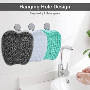 HONYIN XL Size Large Shower Foot Scrubber Mat - Cleans，Exfoliation，Massages Your Feet Without Bending, Foot Circulation & Relieve Tired Feet, Foot Scrubber for Use in Shower with Non-Slip Suction Cups