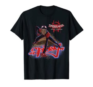 marvel spider-man spiderverse miles morales climb t-shirt