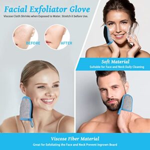 TimeTinkle Exfoliating Mitt for Body, Exfoliating Set for Shower - Exfoliating Gloves for Face, Back Scrubber, Hair Scalp Massager Shampoo Brush and Foot File for Dead Skin Remover