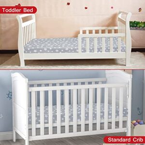 Crib Sheets for Boys or Girls 2 Pack, Fitted Crib Sheet for Standard Size Crib and Toddler Mattresses, Soft and Breathable Material, Grey & Navy