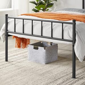 Yaheetech 13 inch Twin XL Size Metal Bed Frame with Headboard and Footboard Platform Bed Frame with Storage No Box Spring Needed Mattress Foundation Black