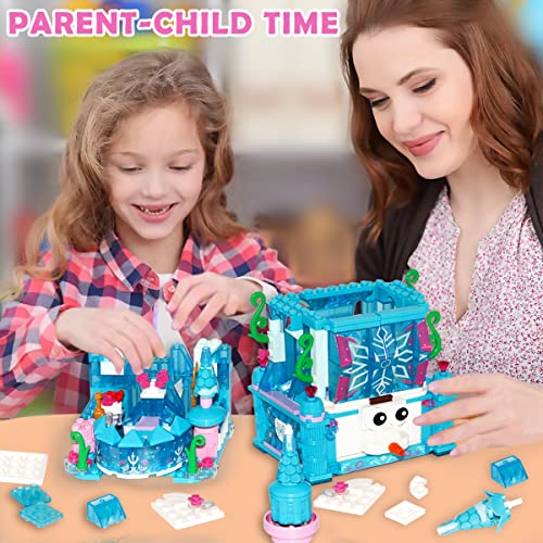 MOONTOY Princess Castle STEM Building Toys for Girls Age 6 7 8 9 10 11 12 Years Old- 492 PCS Castle Building Blocks Kits Creative Educational Building Sets Christmas Birthday Gifts for Girl Boys Kids