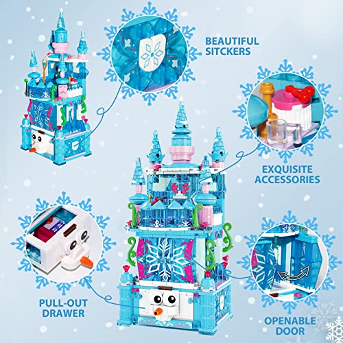 MOONTOY Princess Castle STEM Building Toys for Girls Age 6 7 8 9 10 11 12 Years Old- 492 PCS Castle Building Blocks Kits Creative Educational Building Sets Christmas Birthday Gifts for Girl Boys Kids