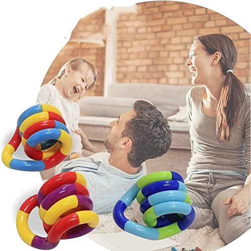 20 PCS Multicolored Quiet Fidgets Toys for Unique Fidget Experience, Anti Anxiety Sensory Toys Combine into New Shapes, Brain Imagination Tools, Relax Therapy Educational Toy for Kids Boys Adults