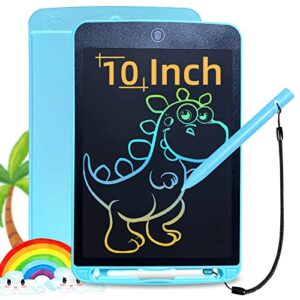 sanmay lcd writing tablet 10-inch, doodle board drawing tablet for 3 4 5 6 7 8 year old kids, erasable electronic doodle pads for toddlers, learning educational toys gifts-blue