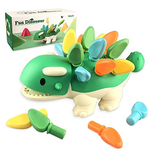 Qumiimet The Fine Motor Toy Spike Dinosaur, Ages 18+ Months Toddler Montessori Sensory Toys,Educational Learning Toys for Toddlers, Fine Motor Skills Gifts for 1 2 3 4 Year Old Toddlers