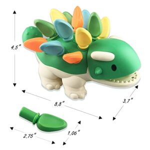 Qumiimet The Fine Motor Toy Spike Dinosaur, Ages 18+ Months Toddler Montessori Sensory Toys,Educational Learning Toys for Toddlers, Fine Motor Skills Gifts for 1 2 3 4 Year Old Toddlers