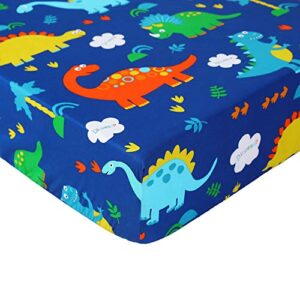 uomny crib sheets for boys fitted crib sheet baby sheet for standard crib and toddler mattresses nursery bedding sheet crib mattress sheets for boys and girls1 pack dinosaur toddler sheet