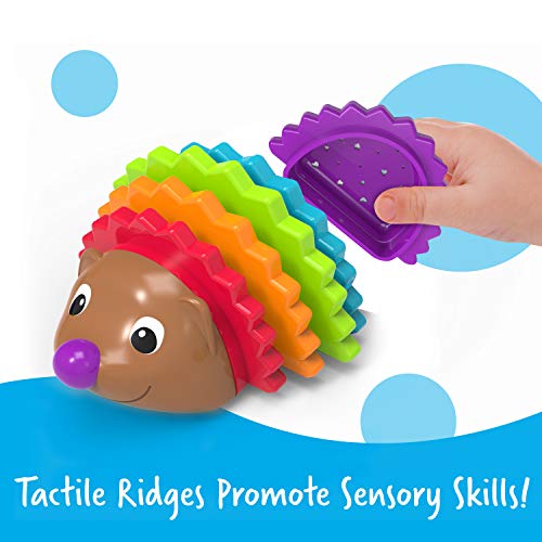 Learning Resources Spike the Fine Motor Hedgehog Rainbow Stackers - 6 Pieces, Ages 18+ months Stacking & Counting Toy for Toddlers, Montessori Toys