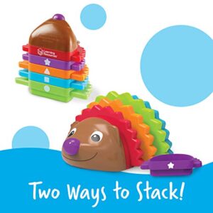 Learning Resources Spike the Fine Motor Hedgehog Rainbow Stackers - 6 Pieces, Ages 18+ months Stacking & Counting Toy for Toddlers, Montessori Toys