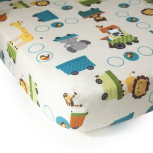 bedtime originals crib fitted sheet, choo choo