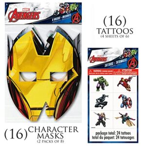 Marvel Avengers Party Supplies and Decorations, Avengers Birthday Party Supplies, Serves 16 Guests, Officially Licensed with Table Cover, Banner Decor, Plates, Napkins, and More